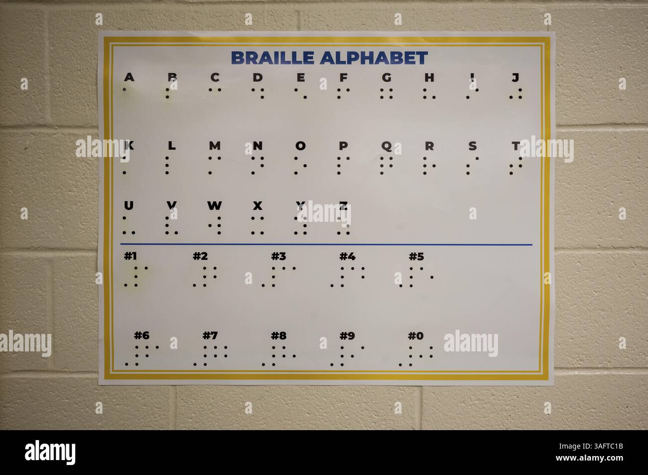 Braille Alphabet, New York City, US Stock Photo - Alamy