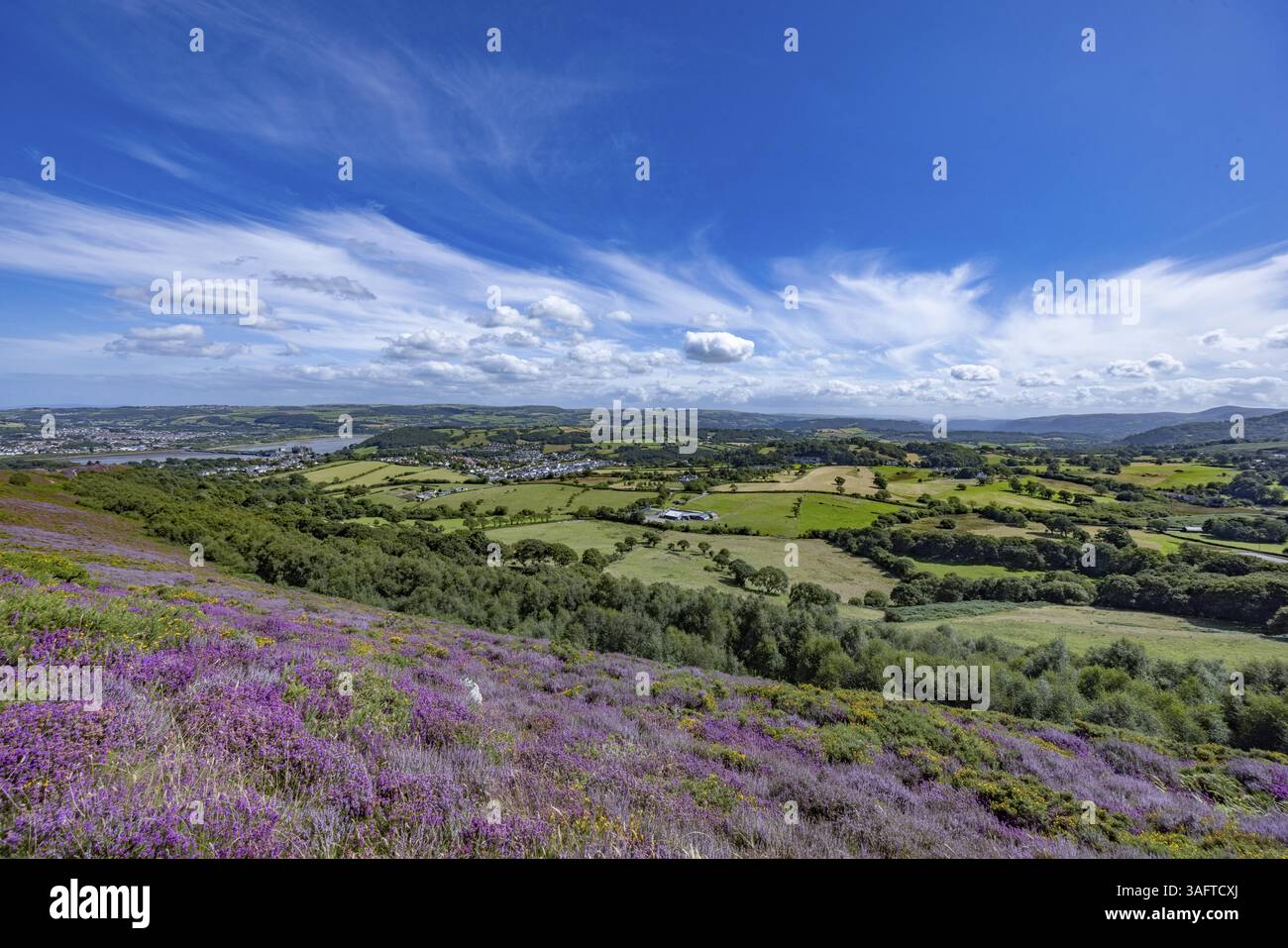 Panoramic view of Conwy Castle, ruins of the medieval castle on the ...