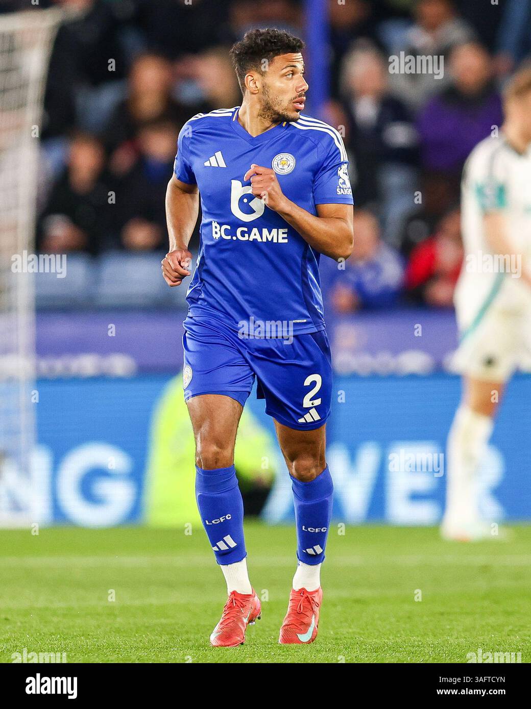 #2, James Justin of Leicester City in action during the Premier League ...