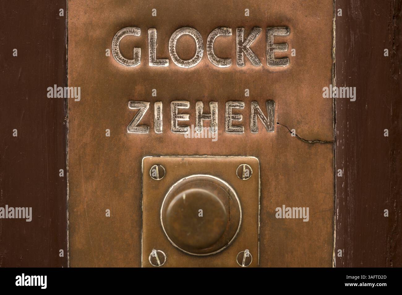 Doorbell of copper Stock Photo - Alamy