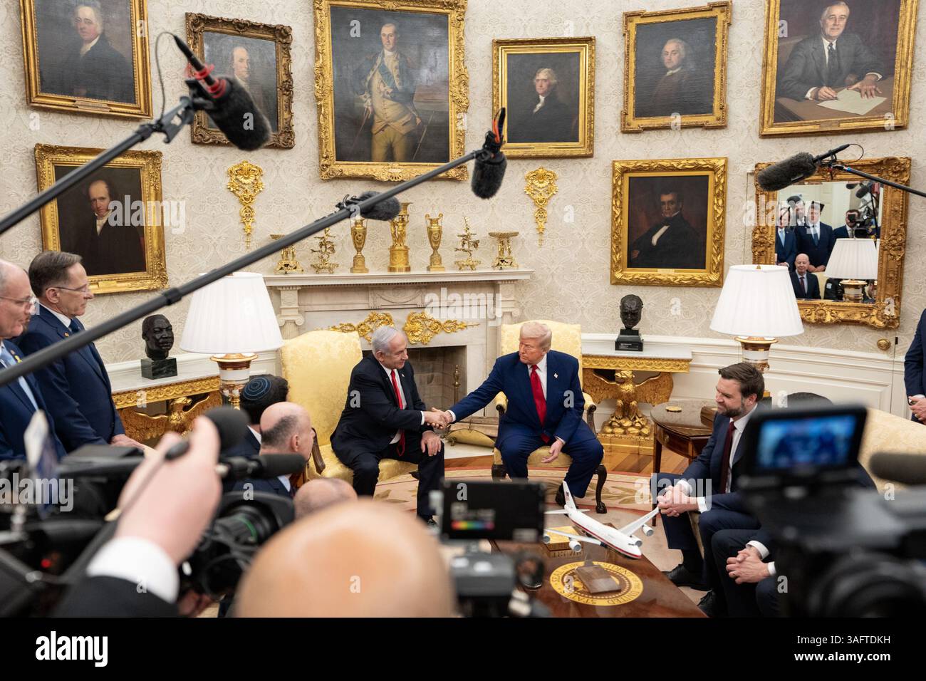 Vice President JD Vance attends a bilateral meeting with President ...