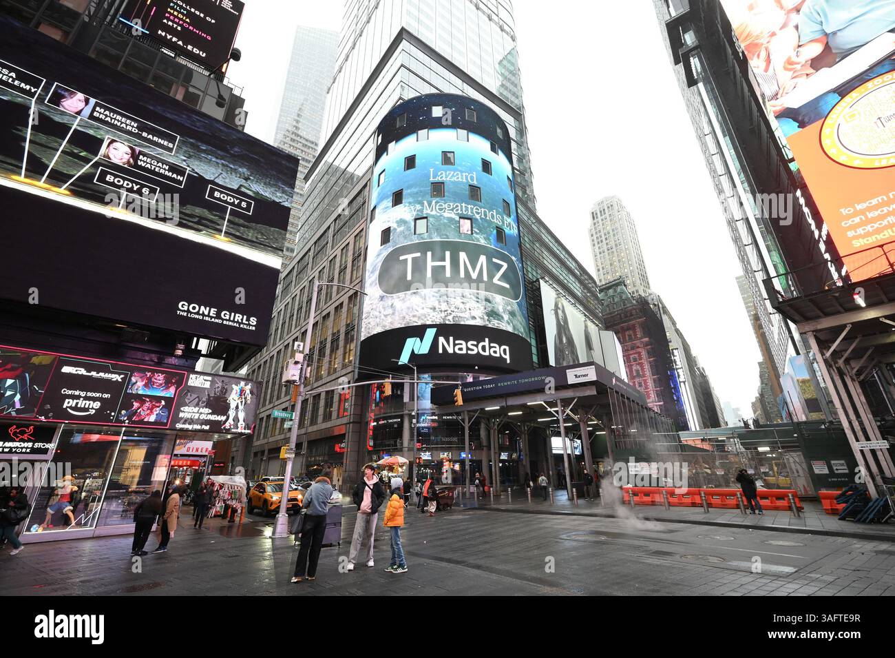 View of the Nasdaq Times Square Headquarters, New York, NY, April 7 ...