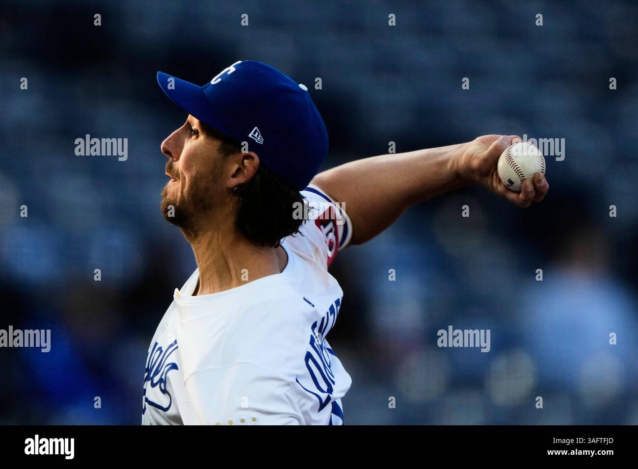 Kansas City Royals starting pitcher Michael Lorenzen throws during the ...