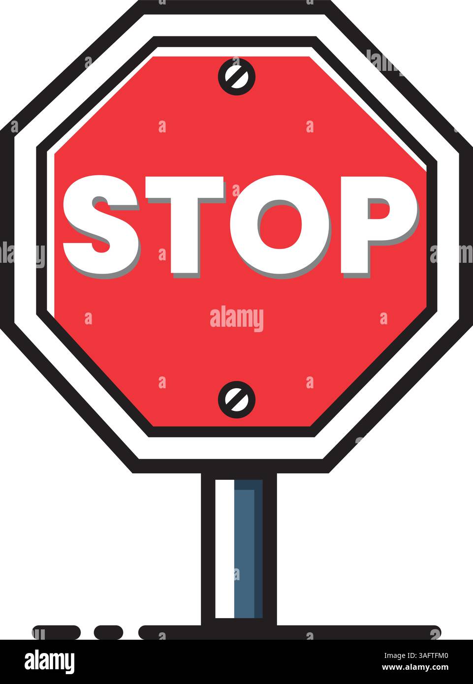 Illustrarion of Complete Collection of Traffic Signs and Road Markings ...
