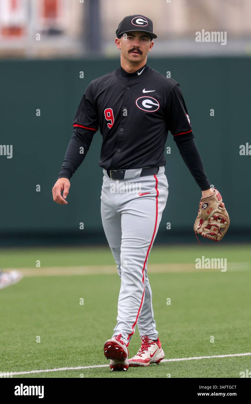 AUSTIN, TX - APRIL 06: Georgia infielder Kolby Branch (9) on the field ...
