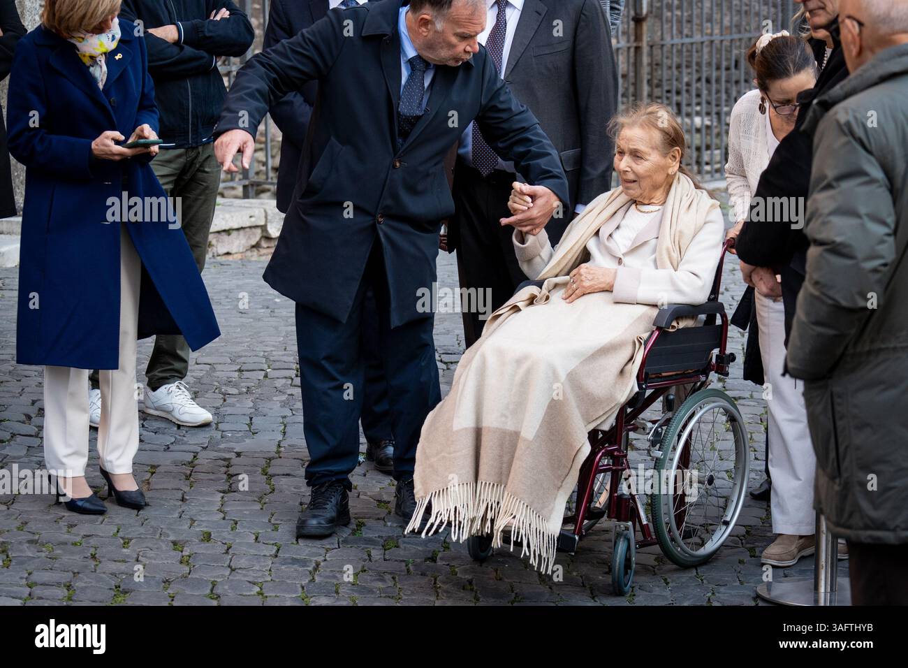 Rome, Italy. 07th Apr, 2025. Edith Bruck, writer and witness of the ...