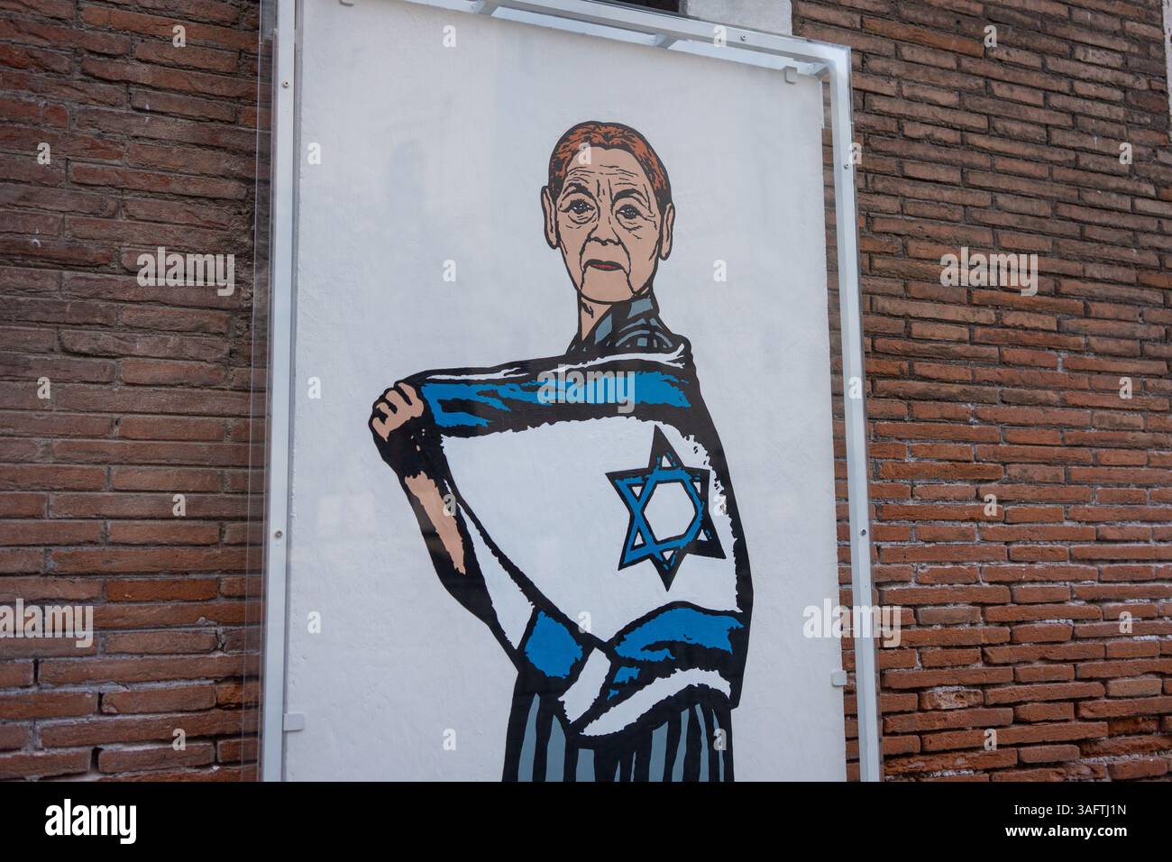 Rome, Italy. 07th Apr, 2025. “The Star of David” Edith Bruck by contemporary artist aleXsandro ...