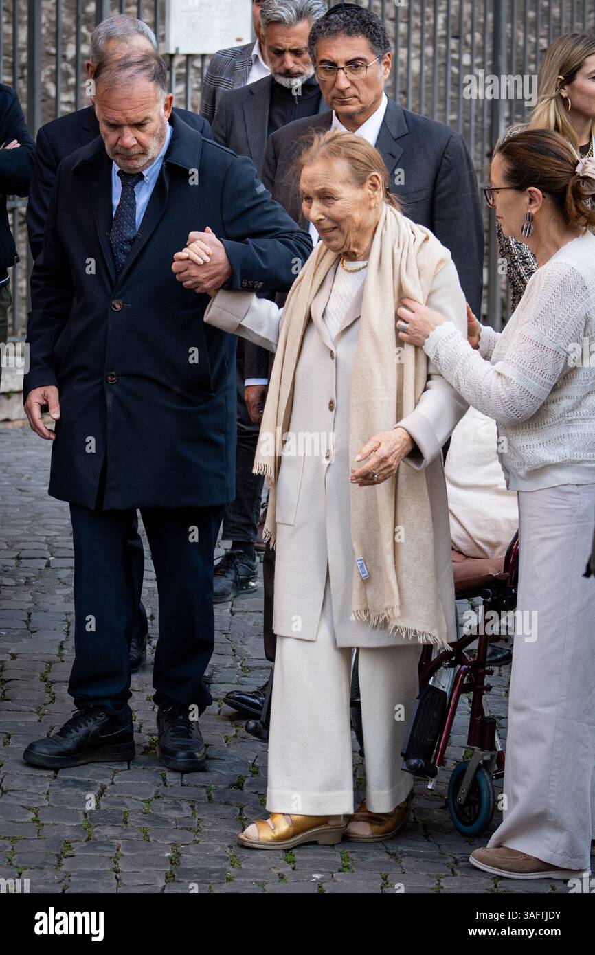 Rome, Italy. 07th Apr, 2025. Edith Bruck, writer and witness of the ...