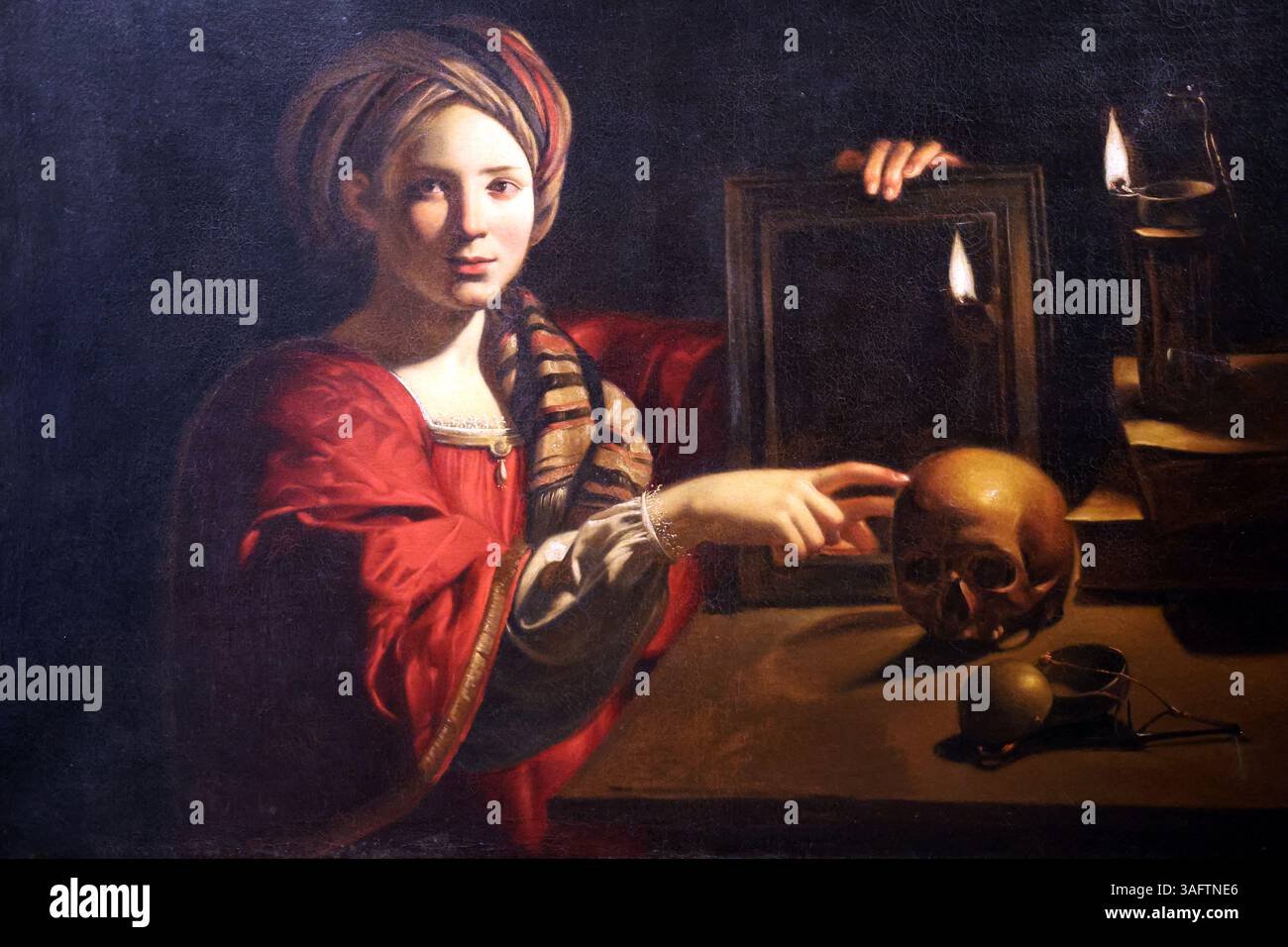 Palazzo barberini candlelight master vanitas hi-res stock photography ...