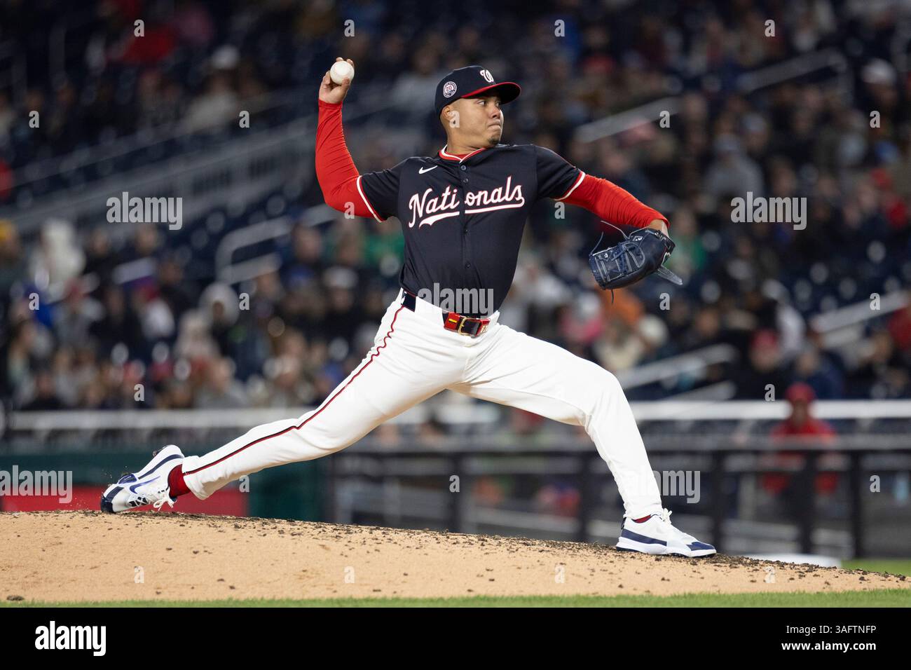 WASHINGTON, DC - APRIL 07: Washington Nationals pitcher Orlando Ribalta ...
