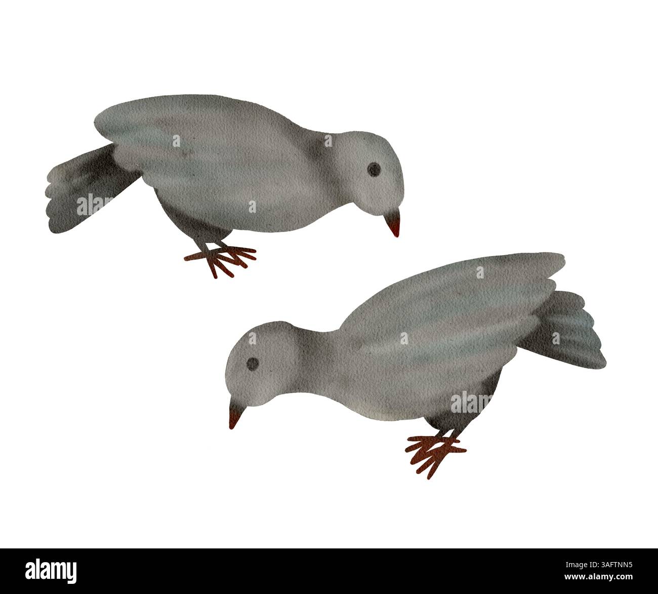 Stylized gray birds that are absolutely perfect for a variety of design ...