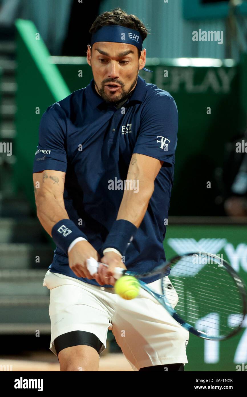 Roquebrune Cap Martin, France. 07th Apr, 2025. Fabio Fognini of Italy during day two of the ...