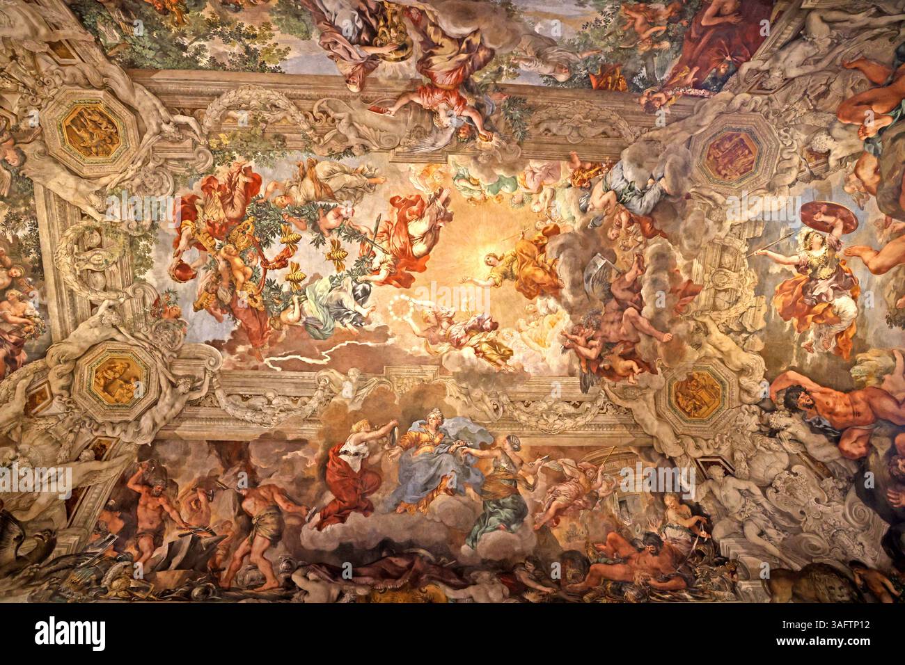 The Triumph of Divine Providence by Pietro de Cortona on the ceiling of ...