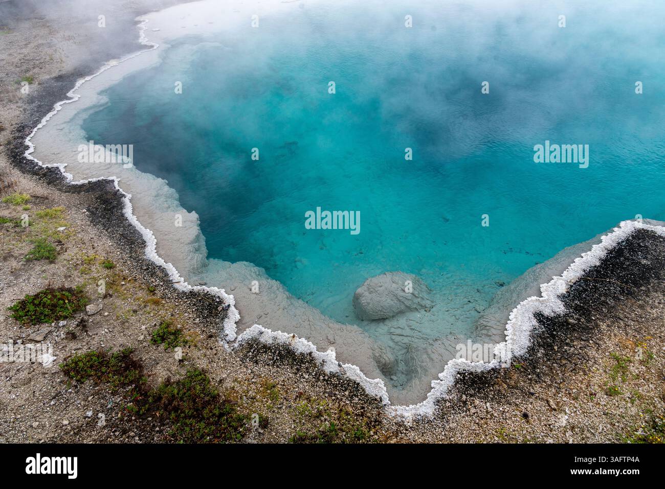 The Black Pool Hot Spring at Yellowstone National Park Stock Photo - Alamy