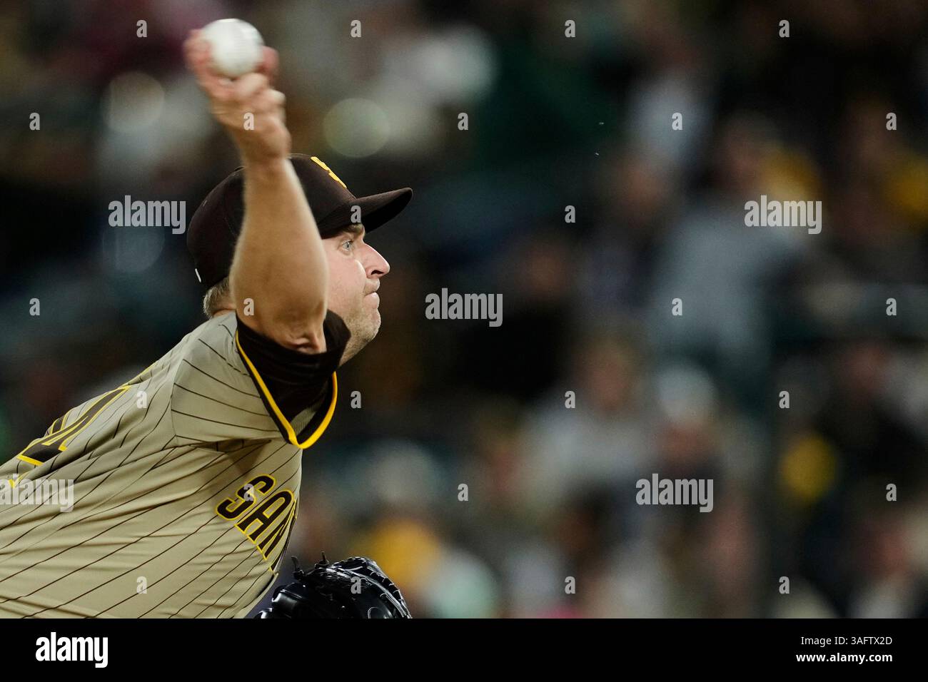 San Diego Padres' Michael King pitches to an Athletics batter during ...