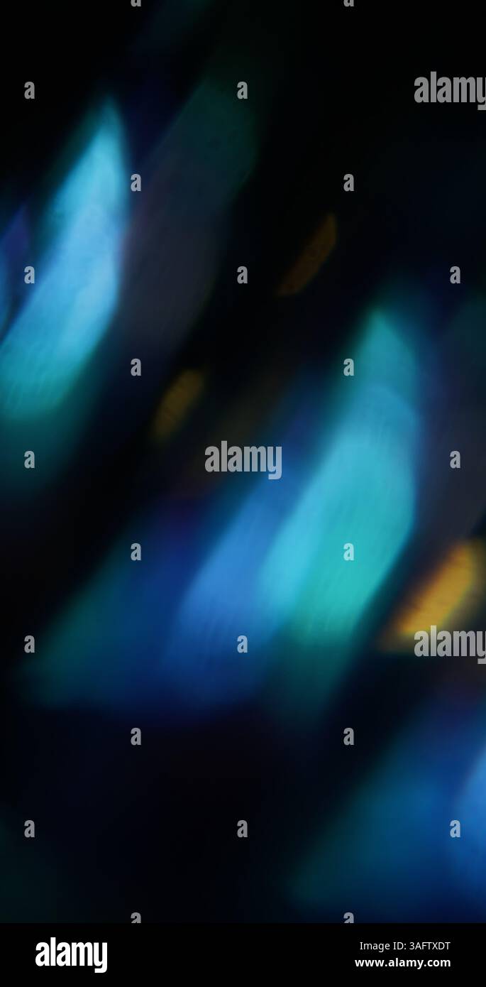 Light shine. Blur visual flare. Defocused blue green yellow colorful ...