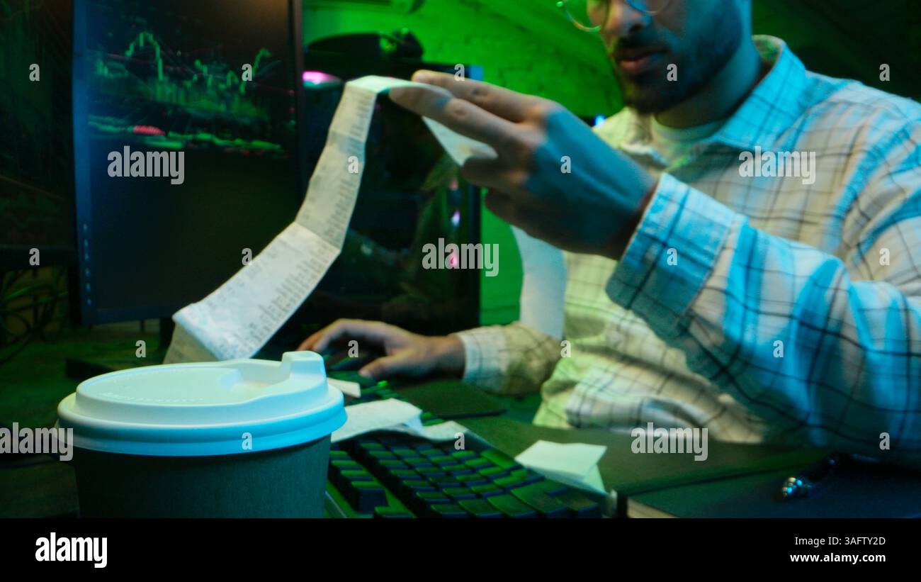 Caucasian Focused Man Programmer Checking Coding Guy Coder Male