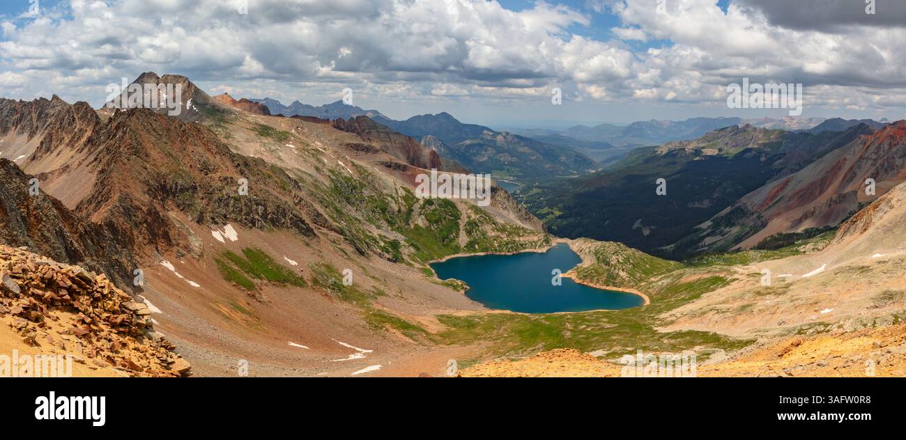 Beautiful Blue Lake Hope in the San Juan Mountains between Telluride ...