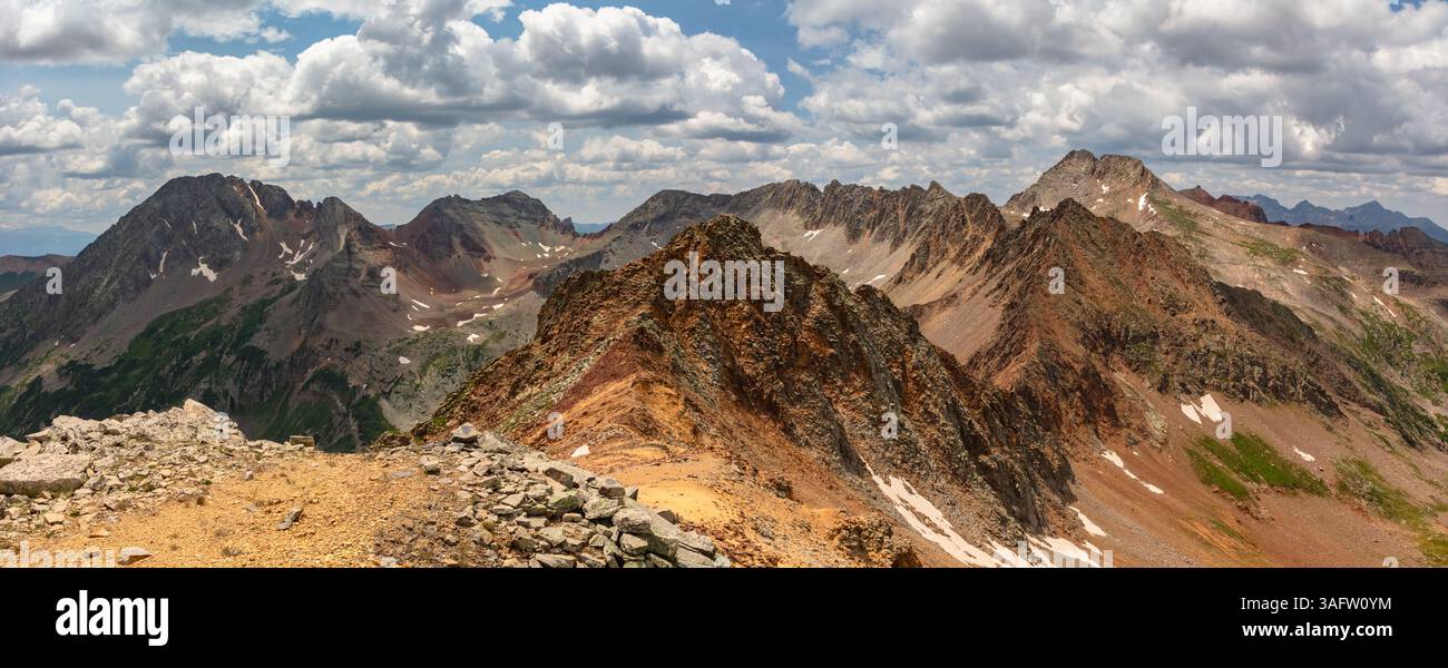 From the summit of V9 (13,244'), L/R Grizzly Peak (13,753'), V10 ...