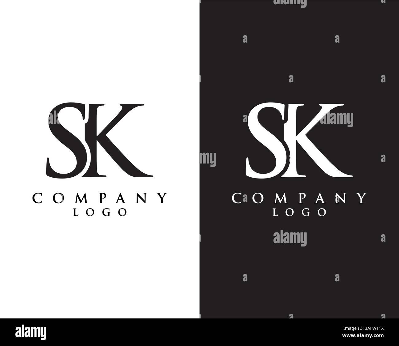 letter SK, KS abstract Company logo design. vector logo for company ...