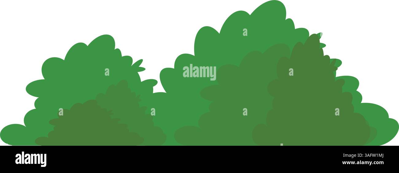 Bush icon. Simple green bush symbol isolated on a white background ...