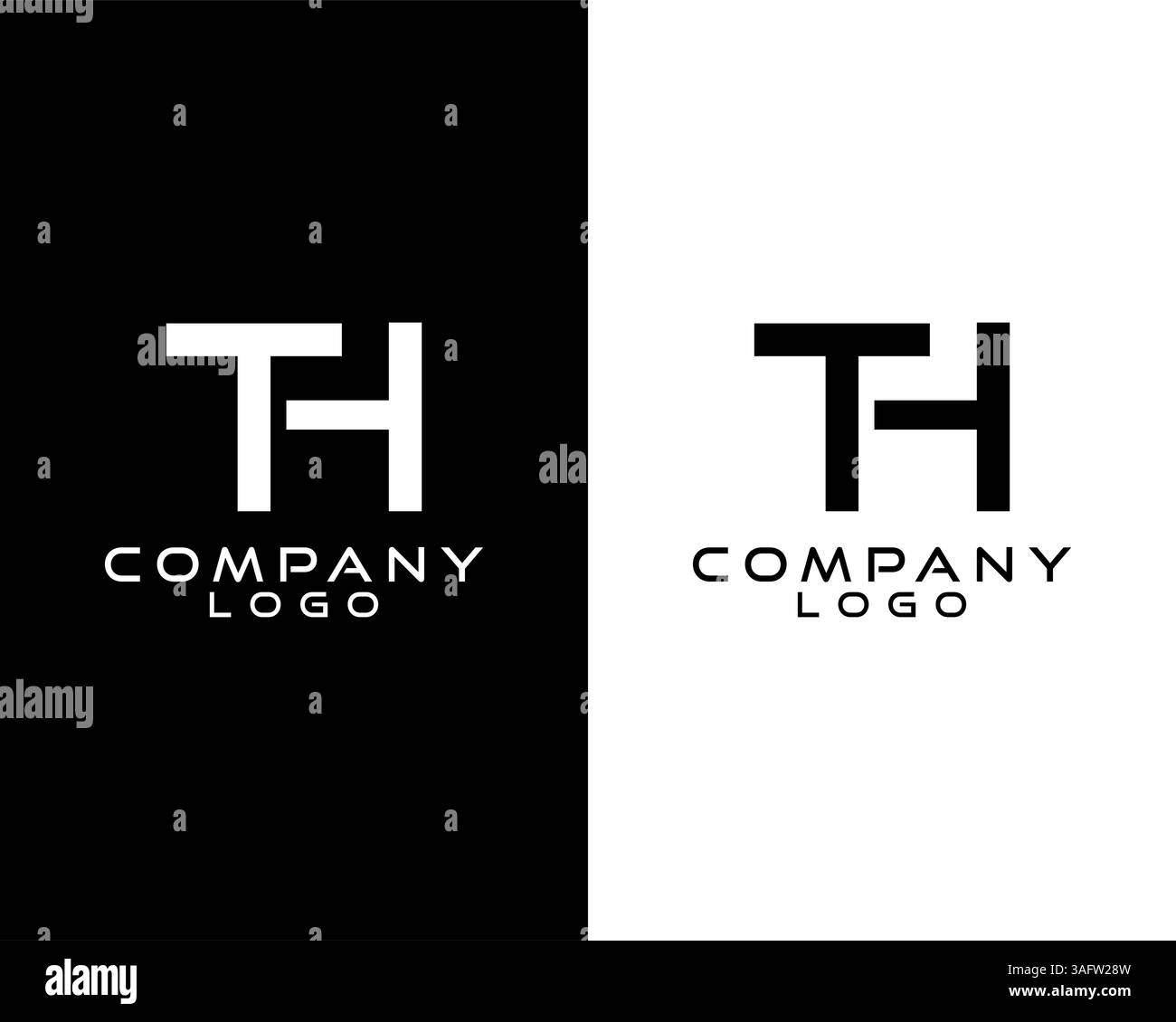 Th initial logo in Black and White Stock Photos & Images - Alamy