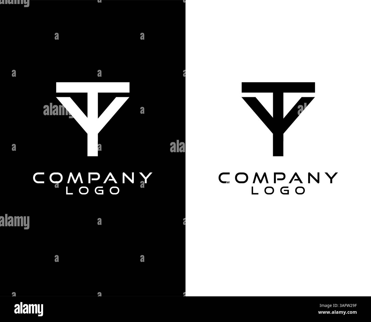 TY, YT letter, initial company logo vector Stock Vector Image & Art - Alamy