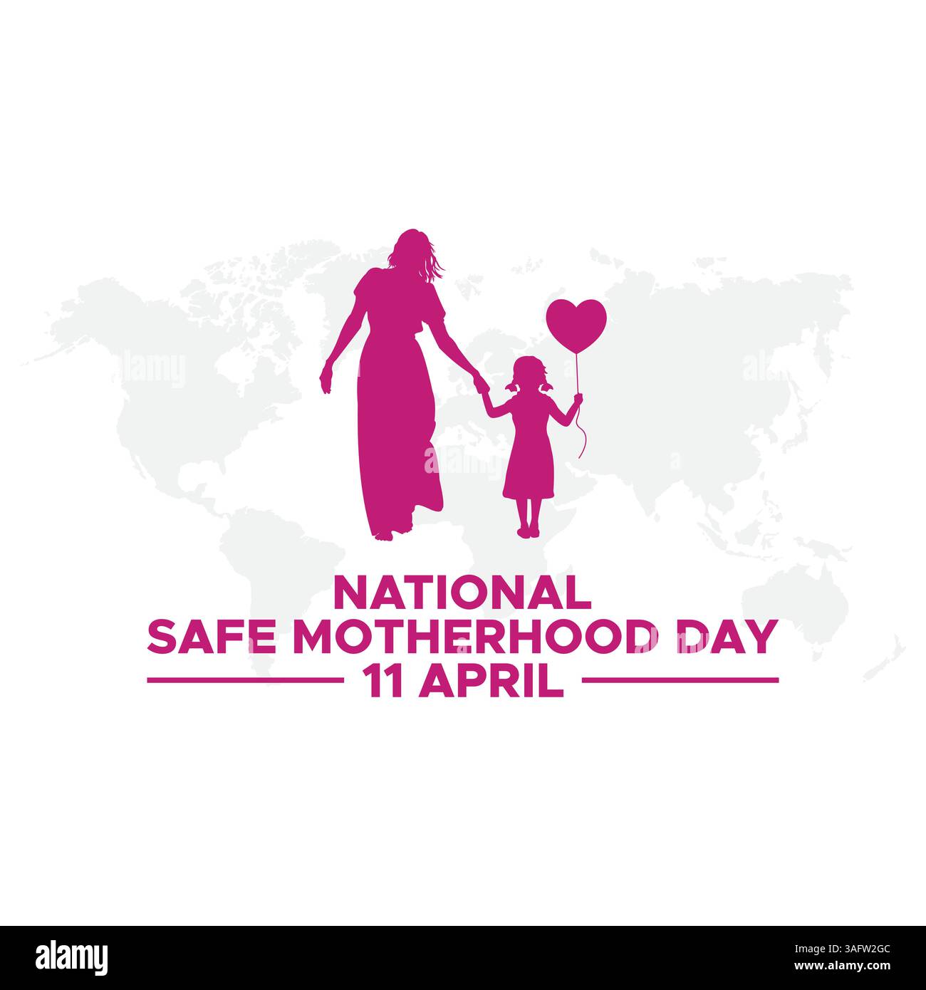 National Safe Motherhood Day April 11th, Social Media Design Vector ...