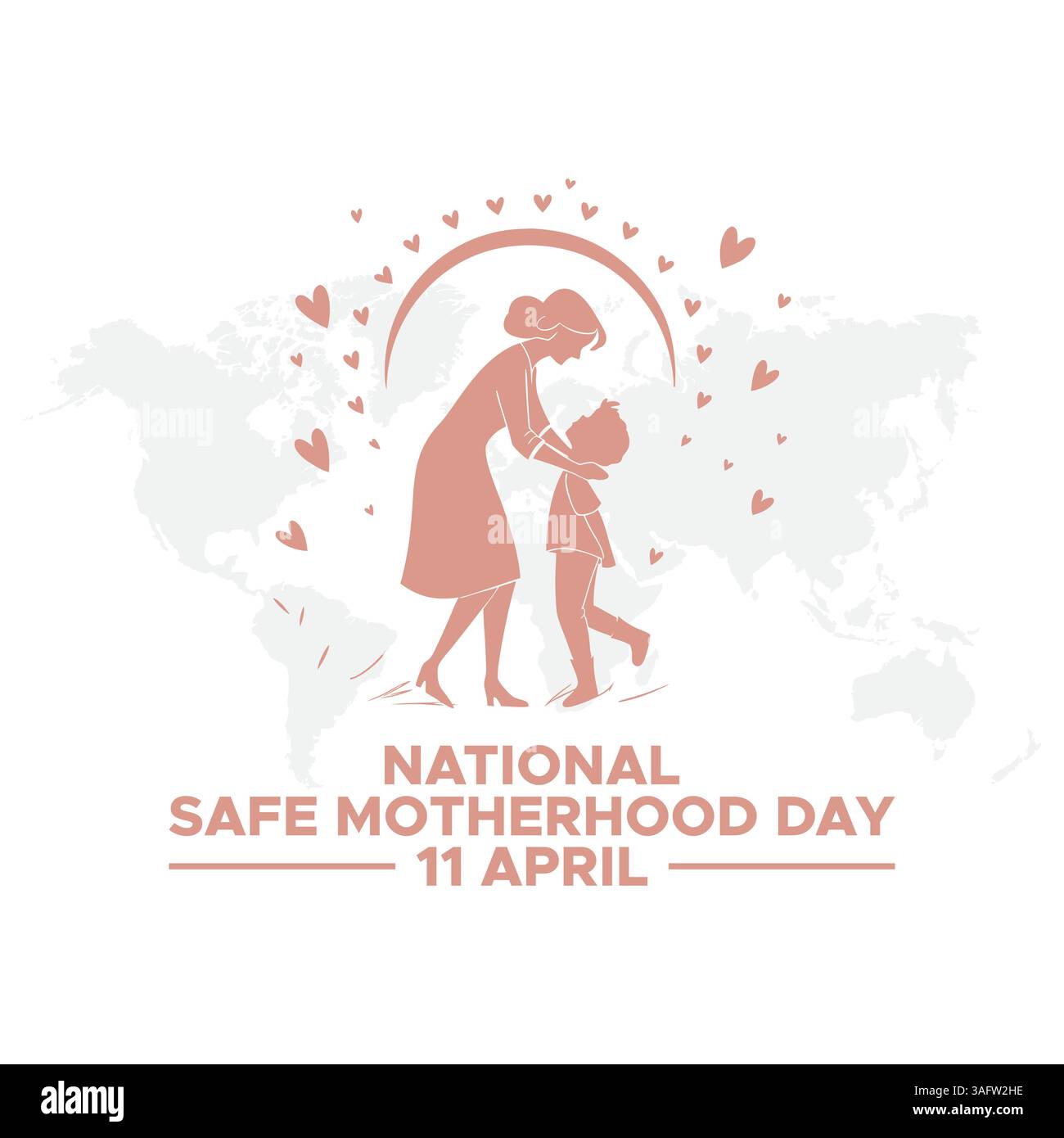 National Safe Motherhood Day April 11th, Social Media Design Vector ...