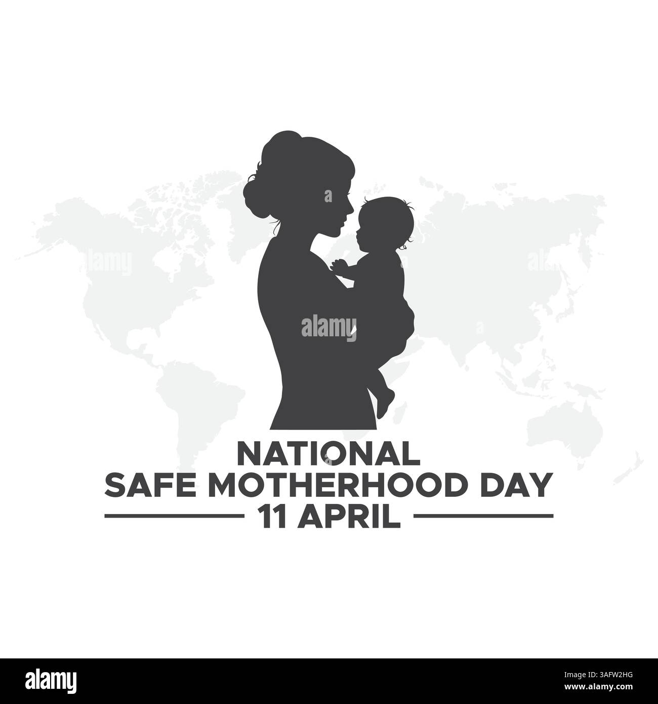 National Safe Motherhood Day April 11th, Social Media Design Vector ...