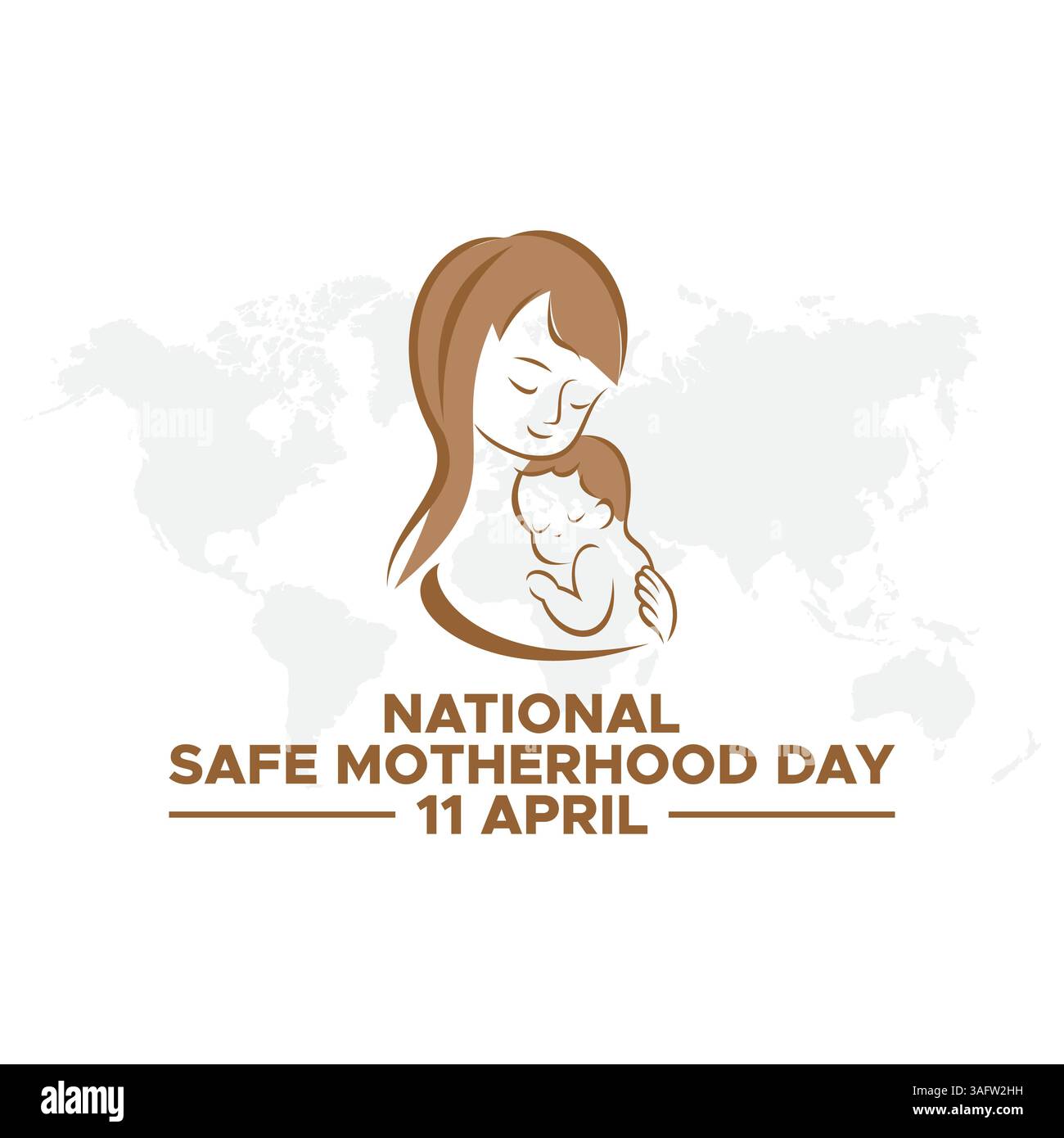 National Safe Motherhood Day April 11th, Social Media Design Vector ...