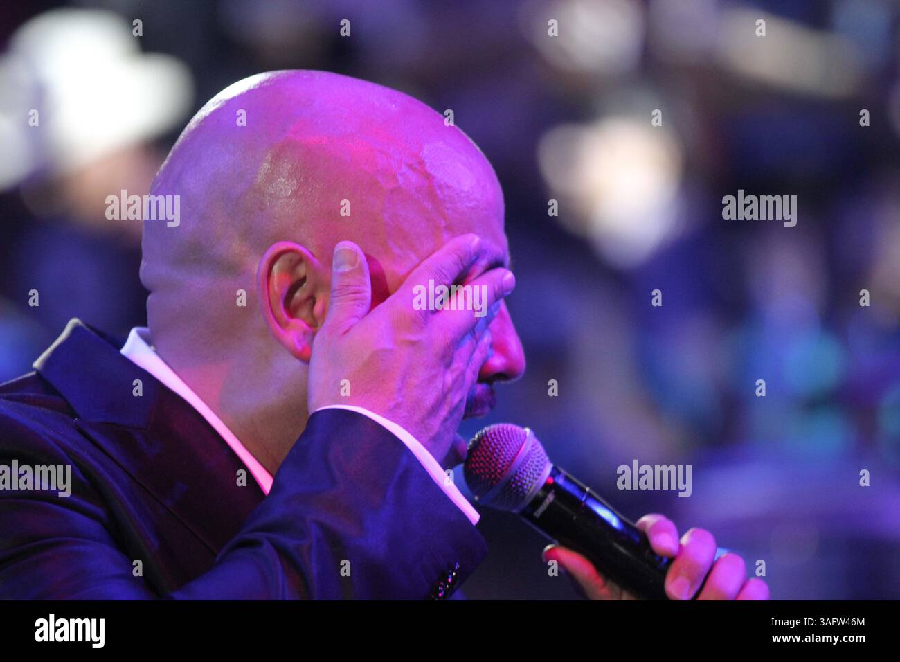 Lupillo Rivera durante su concierto en el Palenque de la Expogan, el 10 ...