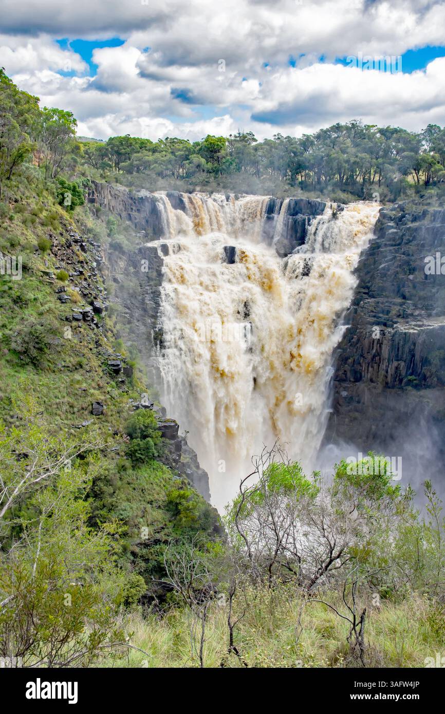 View of Apsley Falls from across the Gorge, Walcha NSW Australia Stock ...