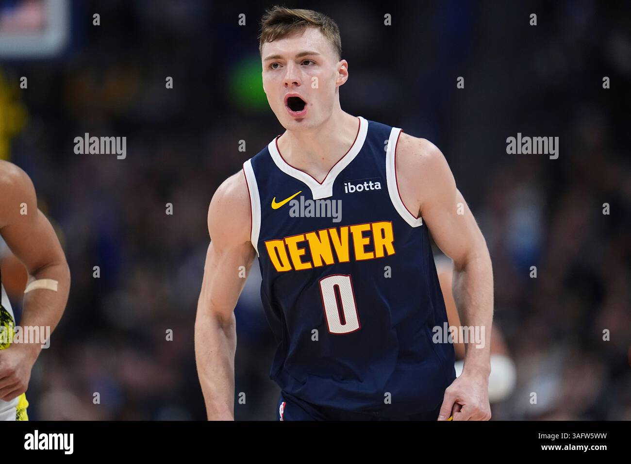 Denver Nuggets guard Christian Braun (0) in the second half of an NBA ...