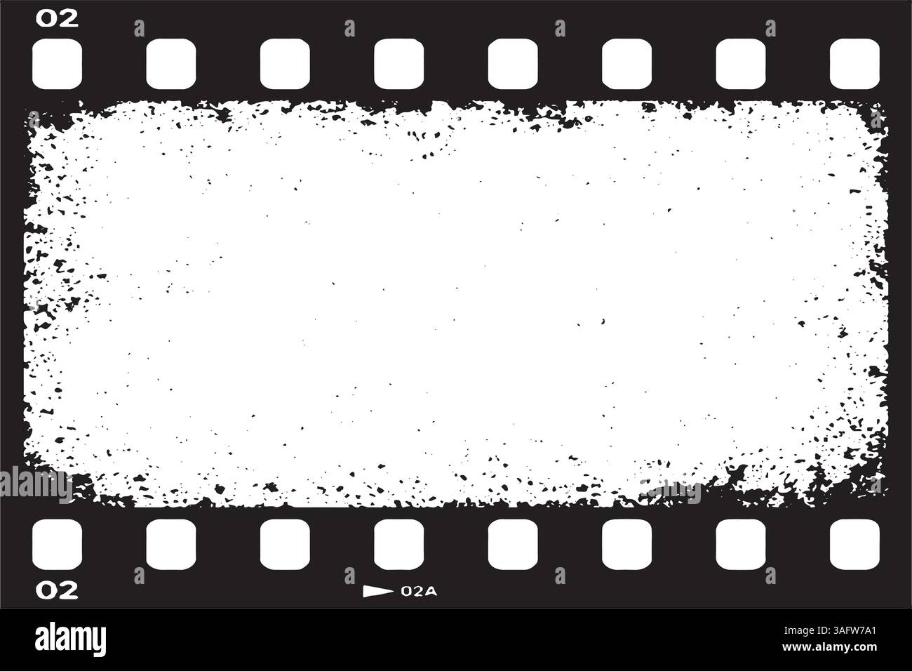 Grunge black and white film frame, vector illustration Stock Vector ...