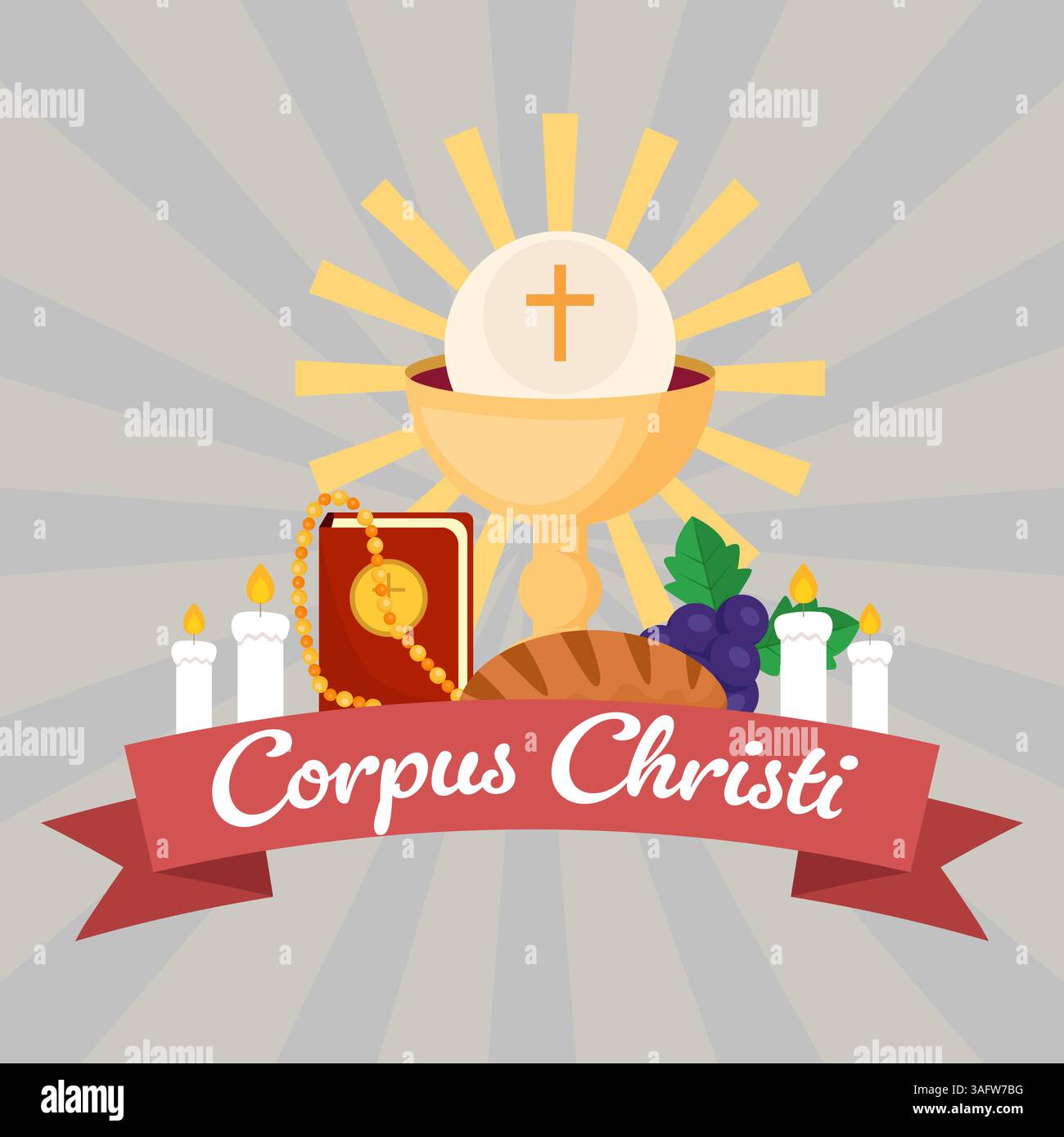 corpus christi illustration concept design in flat style Stock Vector ...