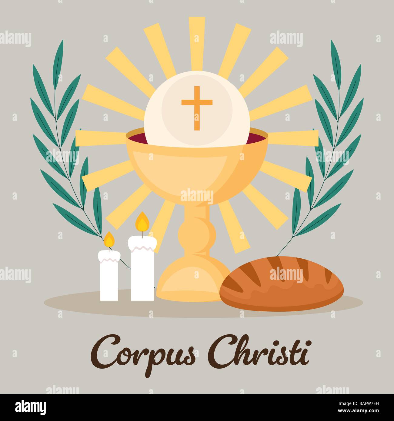 illustration for corpus christi in flat style design Stock Vector Image ...