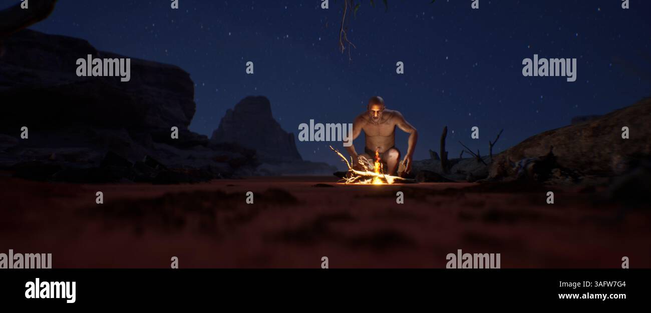 Ancient man made fire, the history of the evolution of the human mind ...