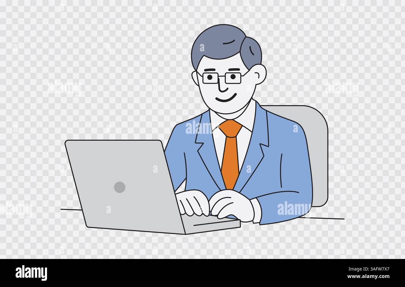 Businessman vector art Illustration Isolated on transparent background ...