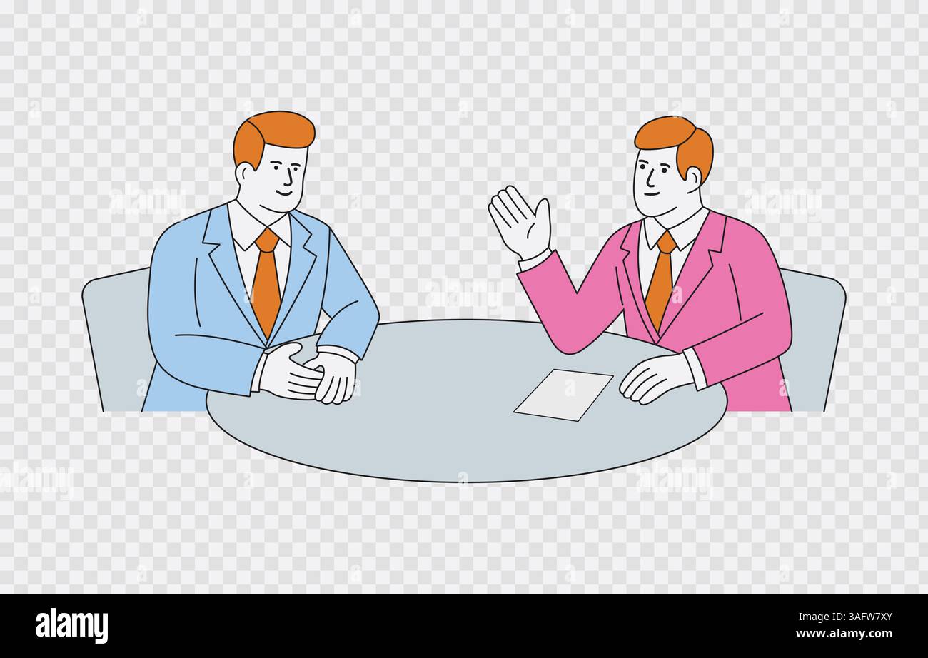 Businessman making an announcement vector art Isolated on transparent ...