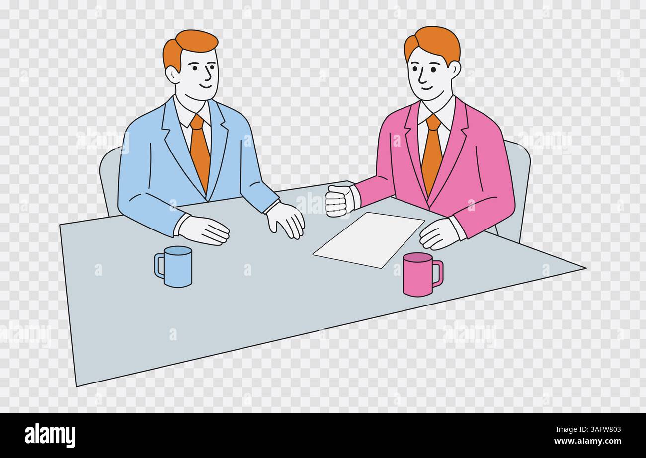 Businessman making an announcement vector art Isolated on transparent ...