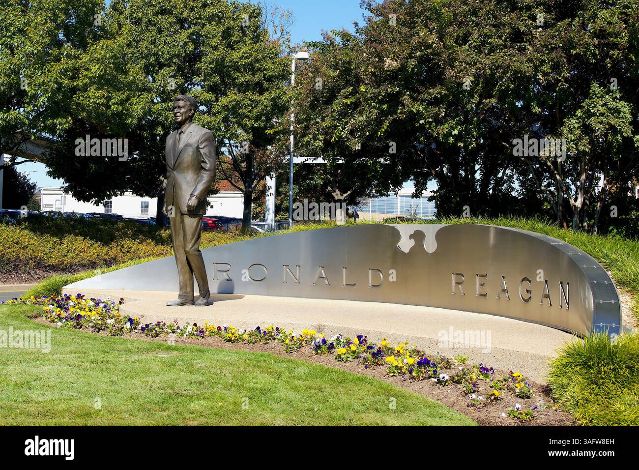 Arlington, Virginia, USA - October 21, 2024: A memorial honors ...