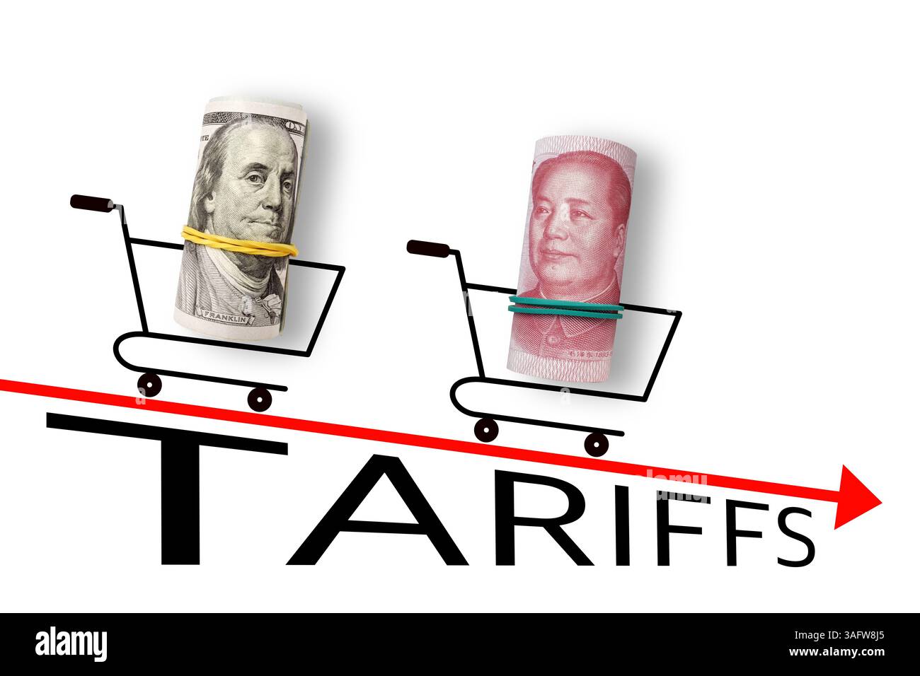 Euro yuan us dollars Cut Out Stock Images & Pictures - Alamy