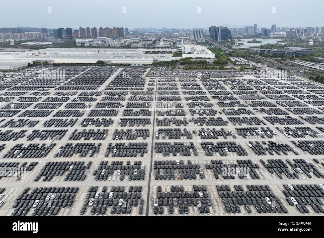 NANJING, CHINA - APRIL 8, 2025 - More than 10,000 Volkswagen cars are ...