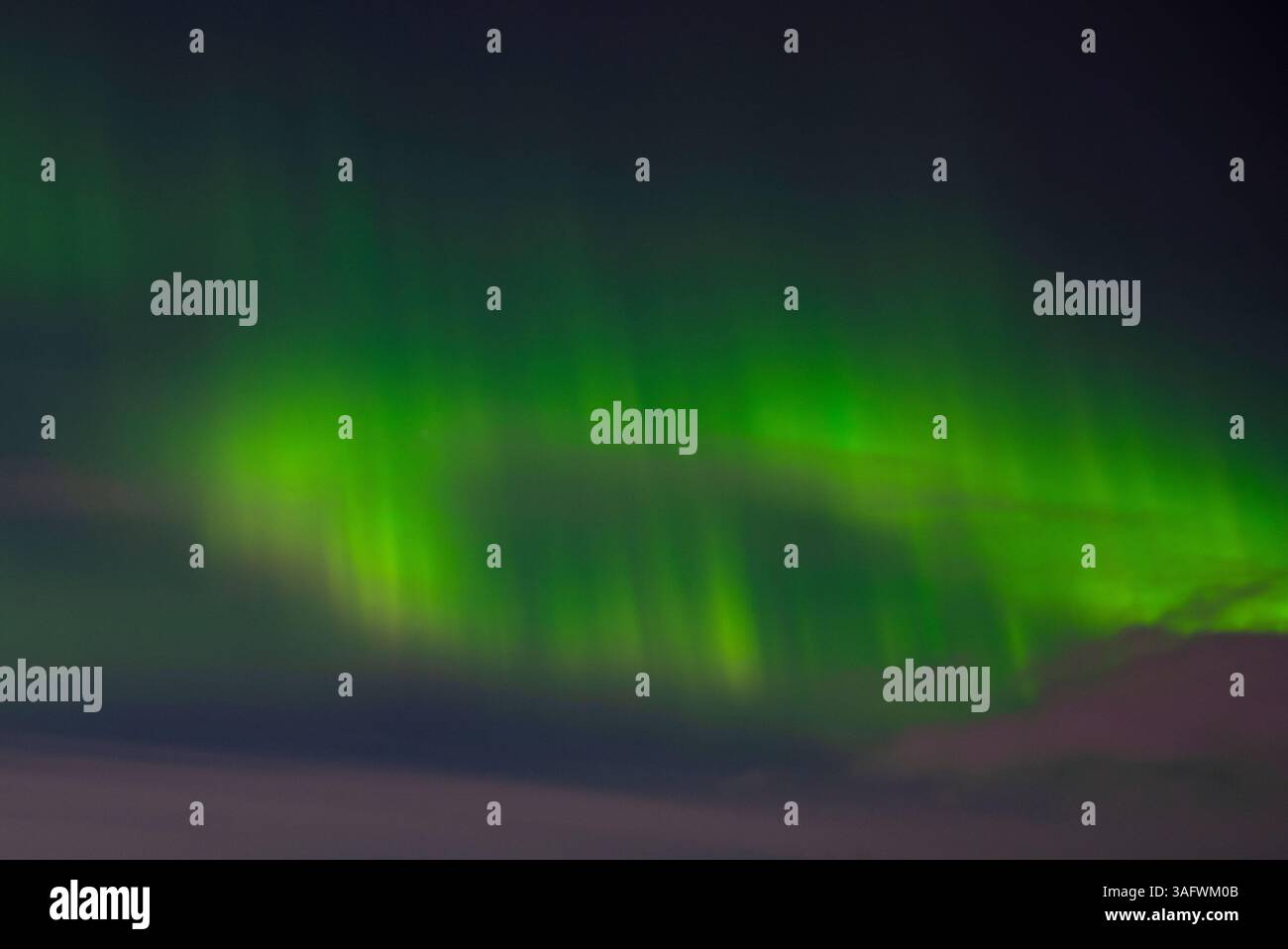 Night Landscape with Northern Lights. Polar region, Russia Stock Photo ...