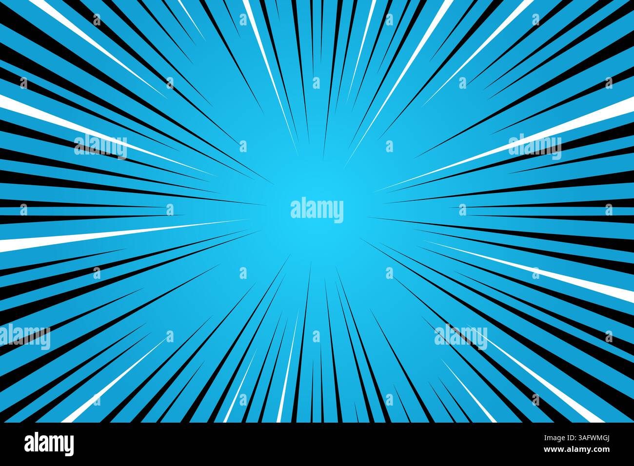 Blue comic book burst background. Manga background. Comic anime black ...