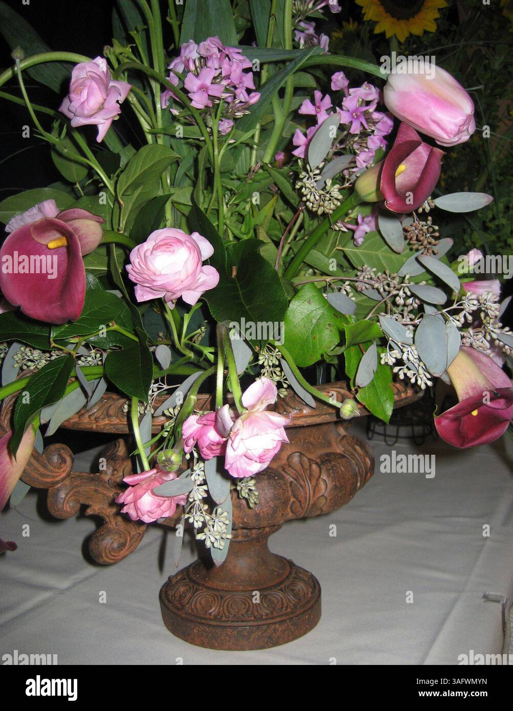 Description.Floral arrangements created by Ian Prosser for the Stuart ...