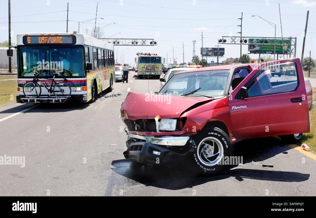 1 of 1.CAPTION: (03/28/07 - Tampa): (1) This red Nissan Frontier pickup ...
