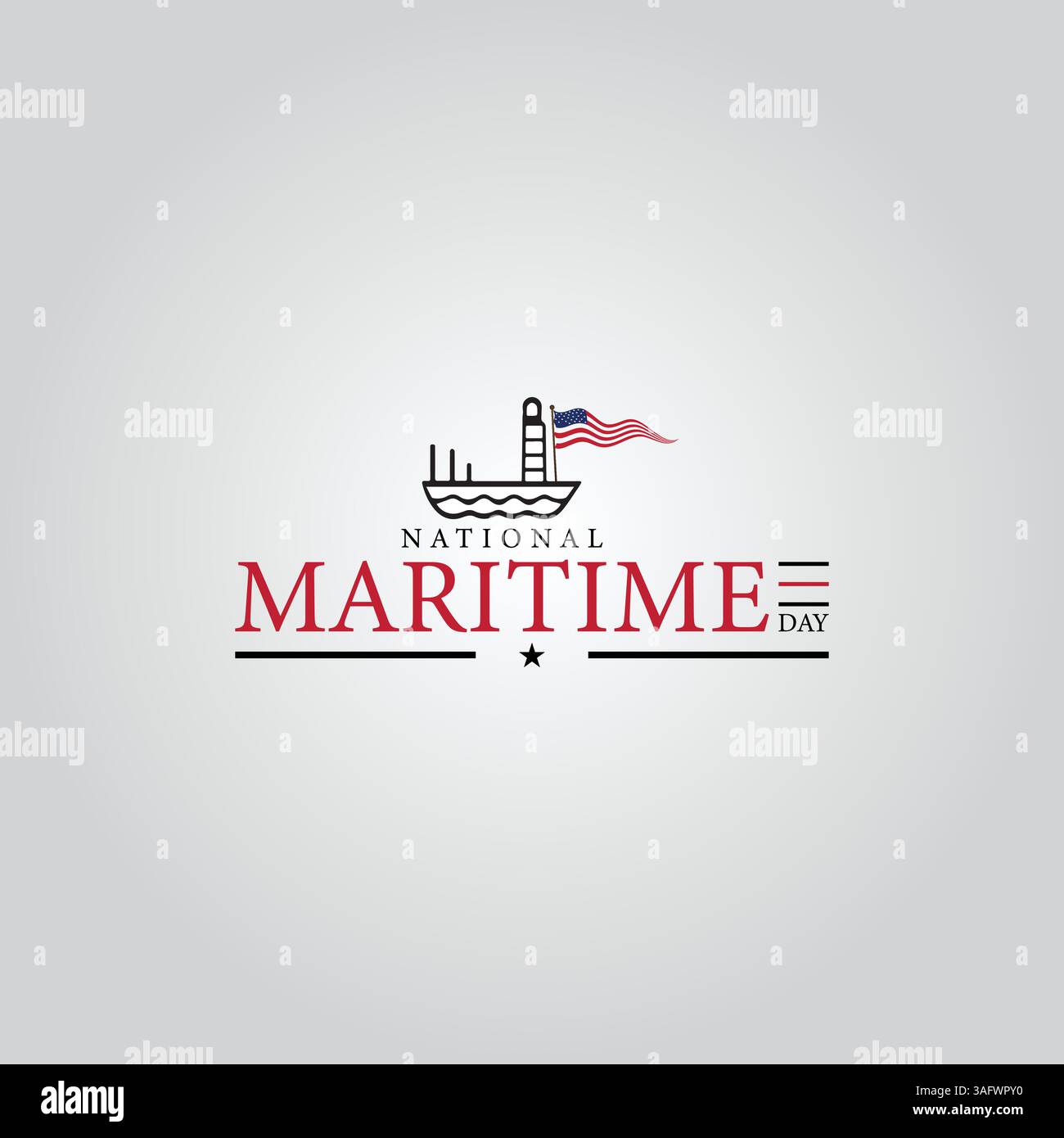 Saluting the Bravery of Mariners on National Maritime Day Stock Vector ...