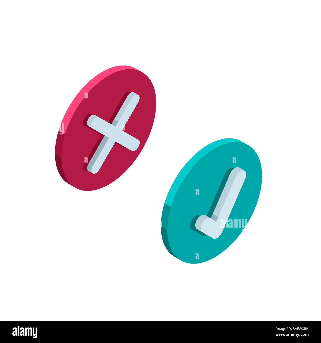 round shield isometric icon with a check mark and with a crosshair in ...